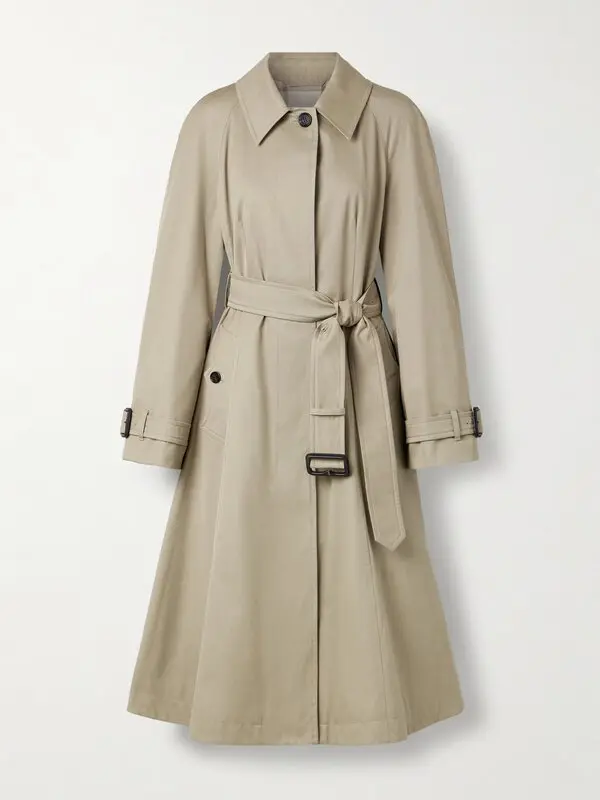 Burberry Ellingham Belted Cotton-gabardine Trench Coat