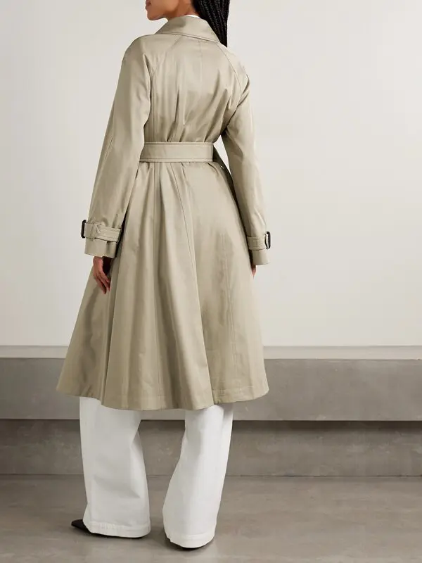 Burberry Ellingham Belted Cotton-gabardine Trench Coat