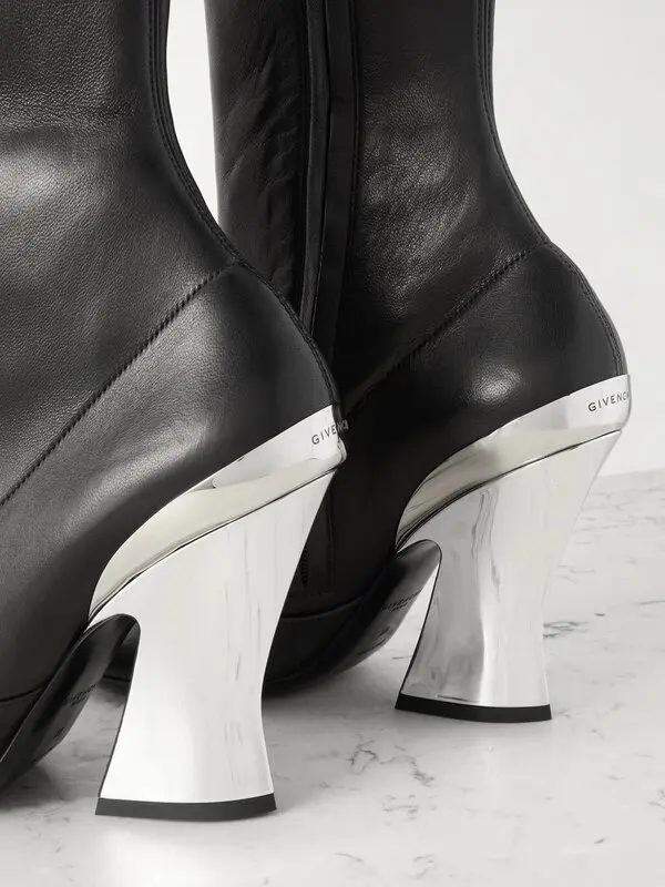 Givenchy Sculptural Heel Stretch-leather Ankle Boots