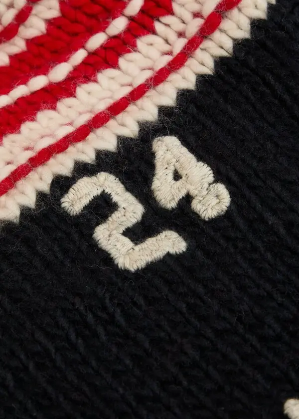 NAHMIAS Logo Striped-intarsia Wool Jumper