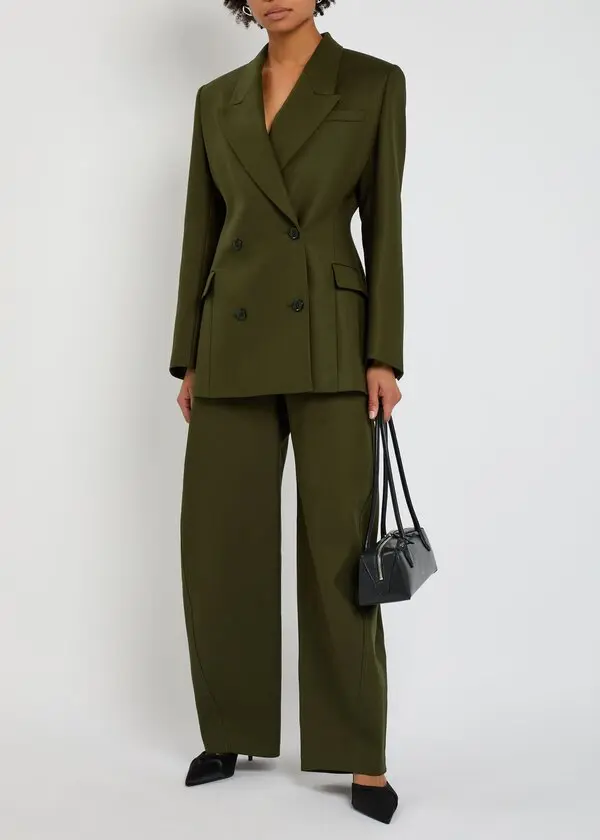 Alaïa Twisted Barrel-leg Cotton Trousers