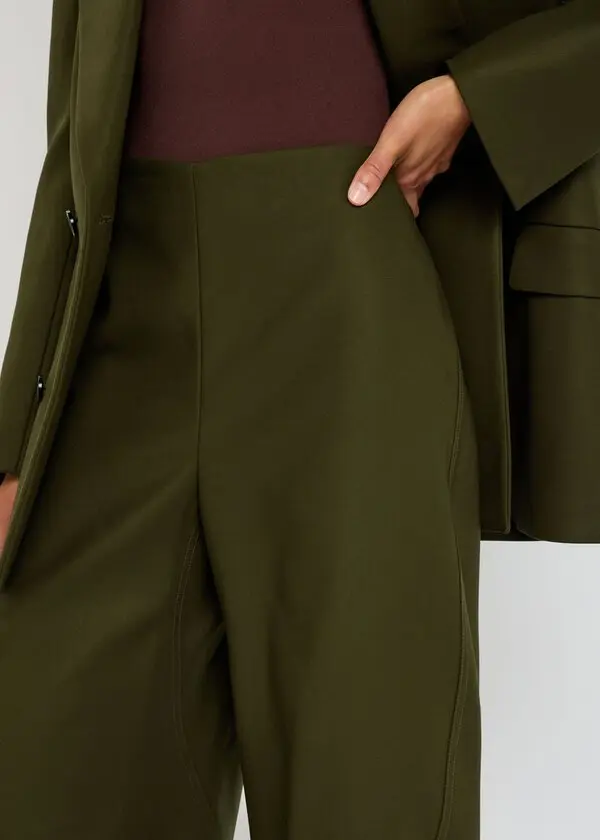 Alaïa Twisted Barrel-leg Cotton Trousers