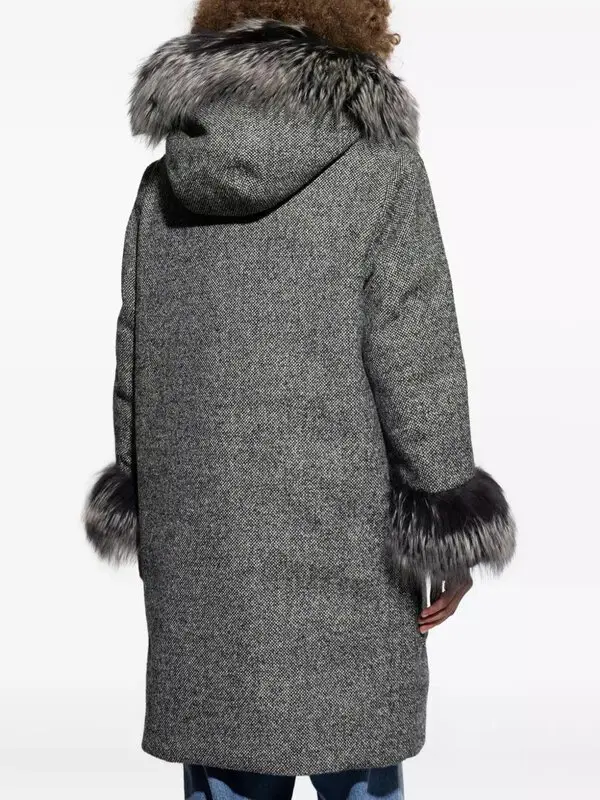 Dolce & Gabbana Wool Coat With Faux Fur Trim