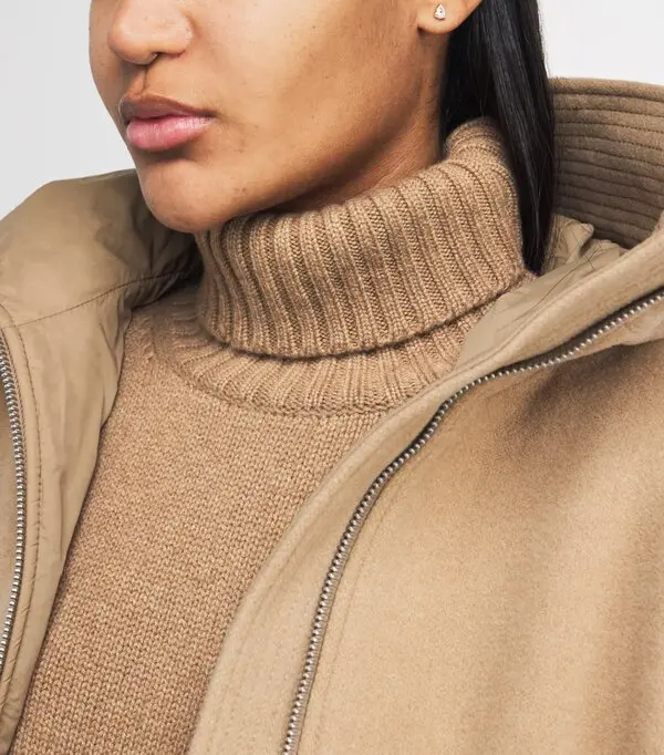 Harrods Cashmere Rollneck Mini Dress - Neutral