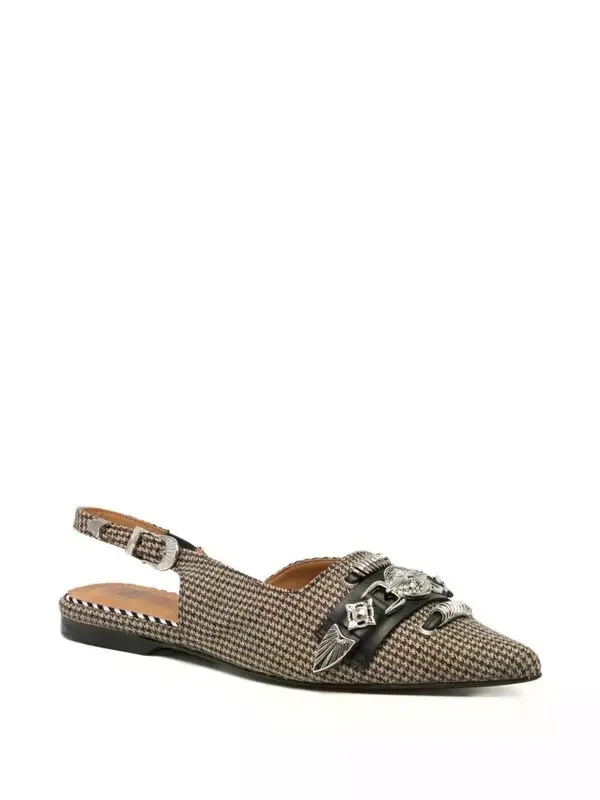 Toga Buckle-embellished Flat Pumps