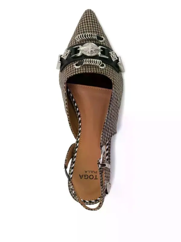 Toga Buckle-embellished Flat Pumps