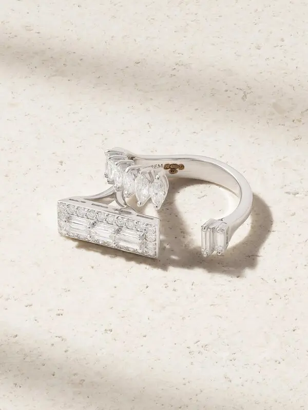 Yeprem 18-karat White Gold Diamond Ring - Silver