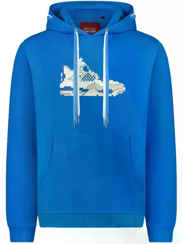 MOSTLY HEARD RARELY SEEN 8-BIT Pixelated Sneaker Graphic Hoodie - Blue