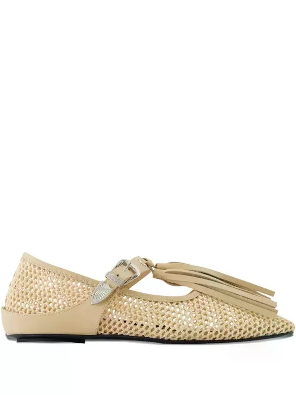 Toga Mesh Ballet Flats With Tassel Embellishment