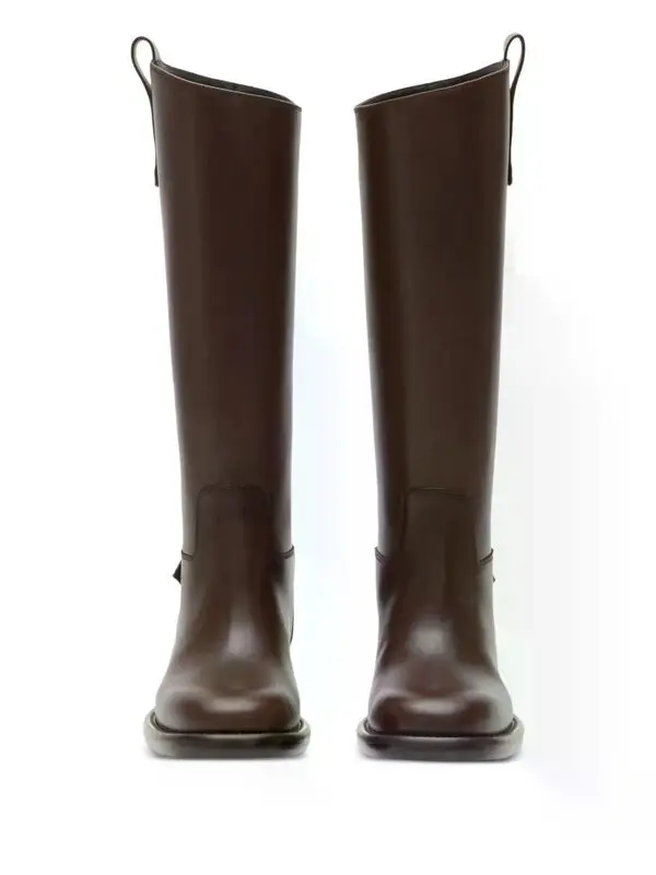 Burberry Cavalier Leather Knee-high Boots - Brown
