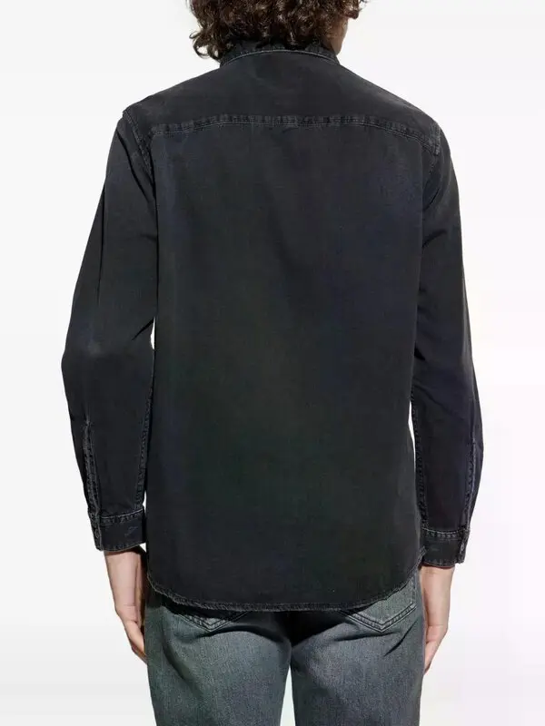 DIESEL® D-simply Embroidered Denim Shirt - Black