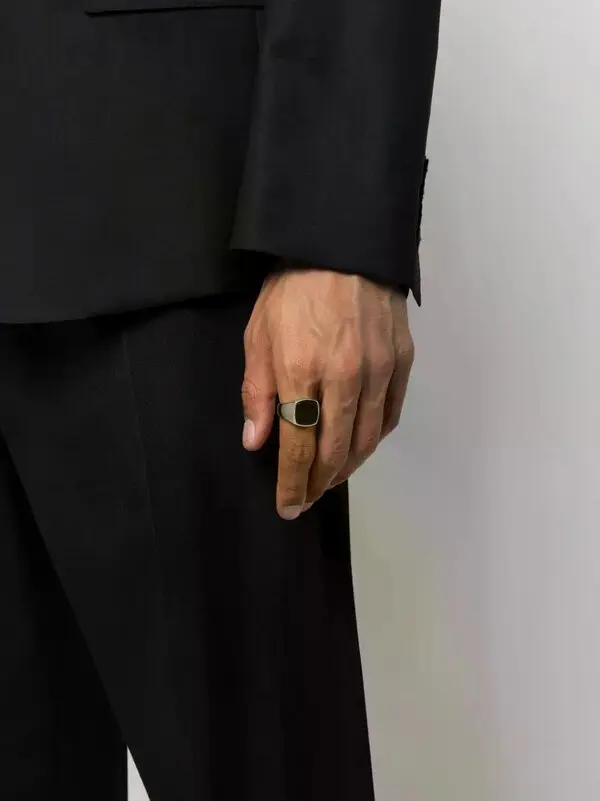 Tom Wood Cushion Polished Onyx Ring
