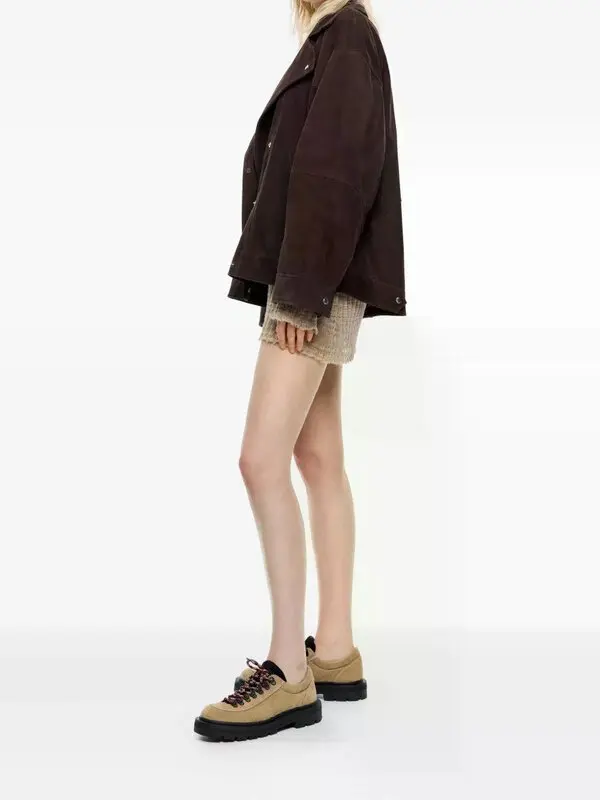 Bimba Y Lola Suede Double-breasted Jacket
