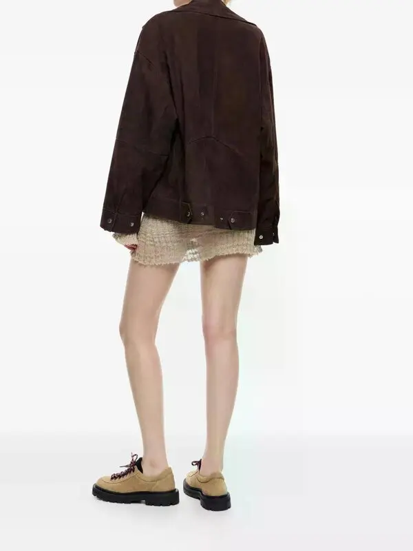 Bimba Y Lola Suede Double-breasted Jacket