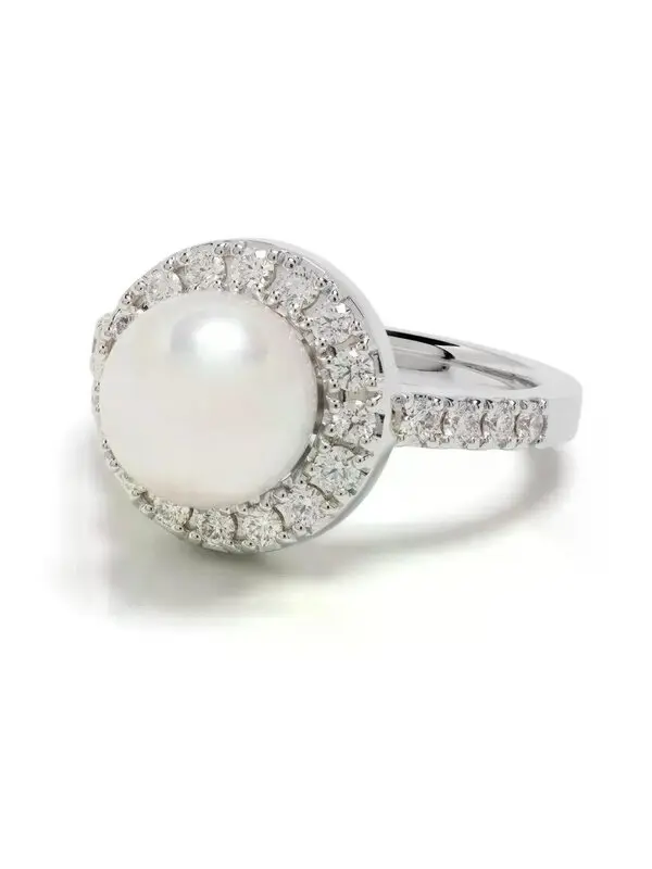TASAKI 18kt White Gold Akoya Pearl And Diamond Ring