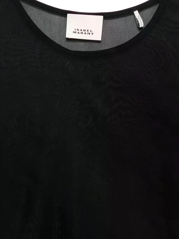 Isabel Marant Étoile Sheer Panel Long Sleeve Top