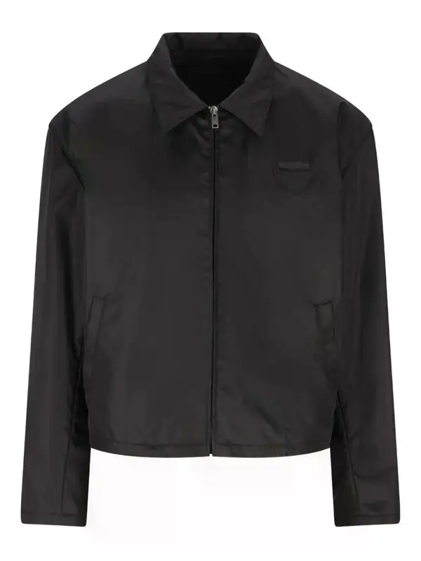 Prada Logo-plaque Cropped Jacket