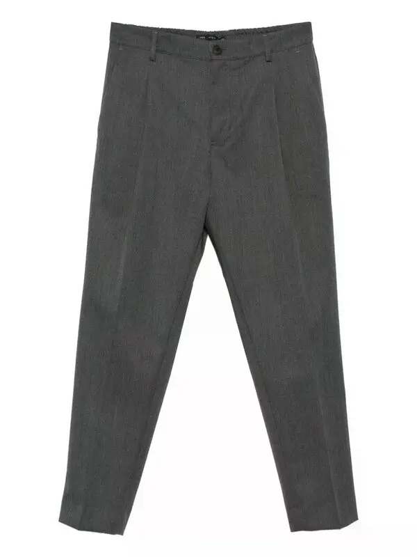 LOW BRAND Pleated-front Tailored Trousers - Grey