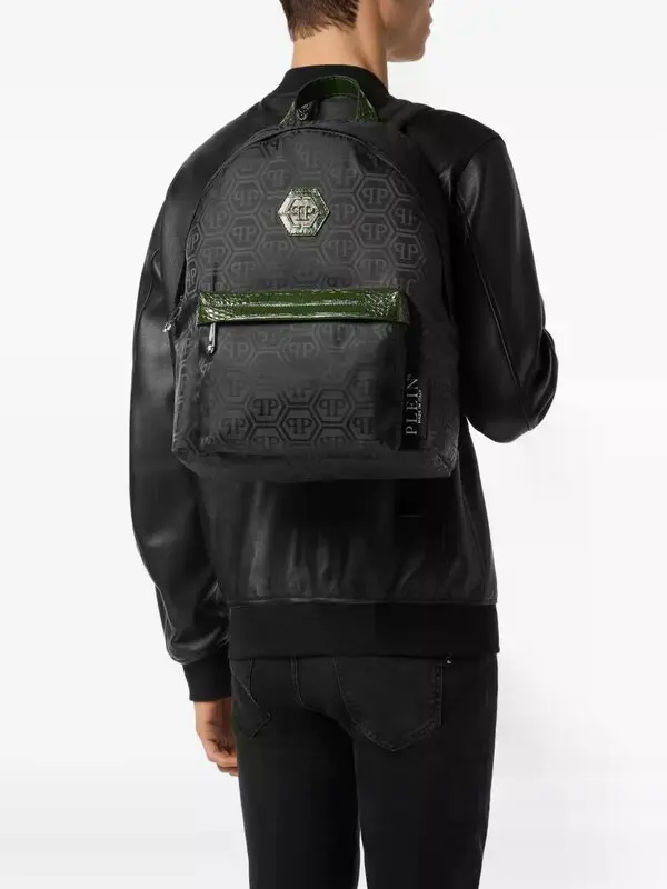 Philipp Plein Hexagon Monogram Backpack