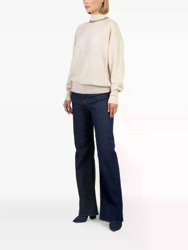 Zimmermann Crystal Embellished High Neck Sweater