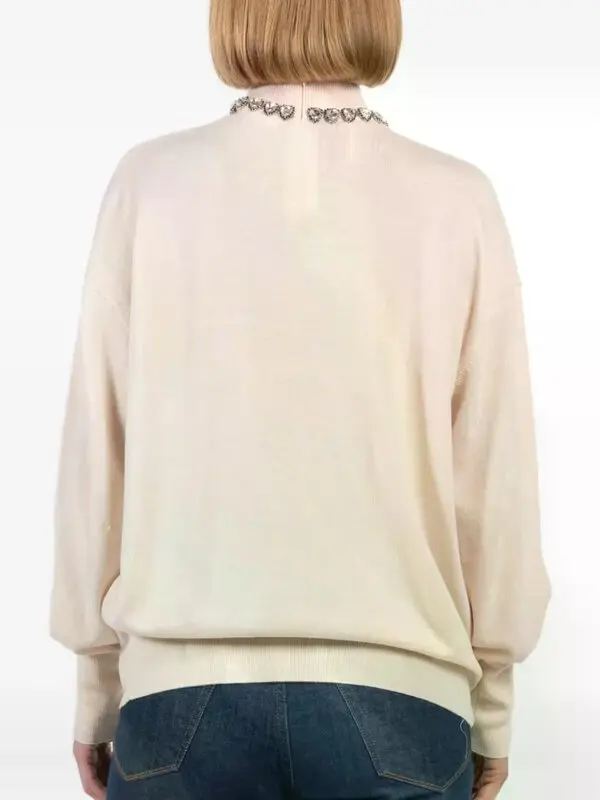 Zimmermann Crystal Embellished High Neck Sweater