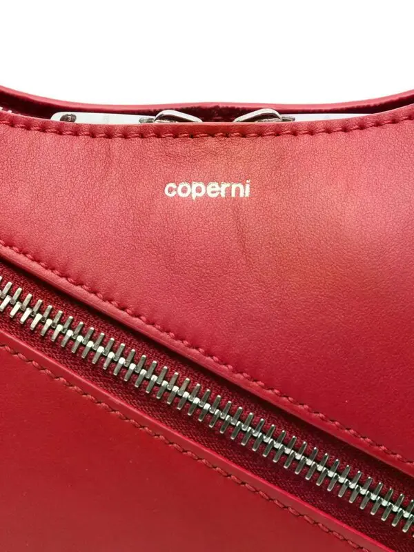 Coperni Diagonal Zip Leather Shoulder Bag