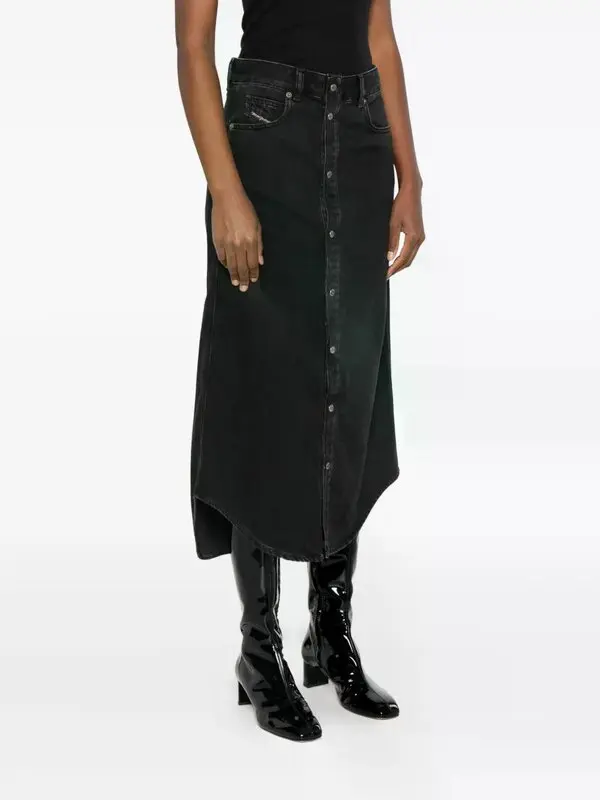 DIESEL® Button-front Denim Skirt