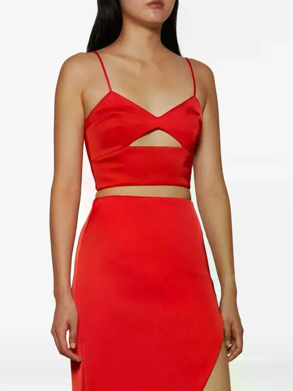 David Koma Cut-out Spaghetti Strap Top