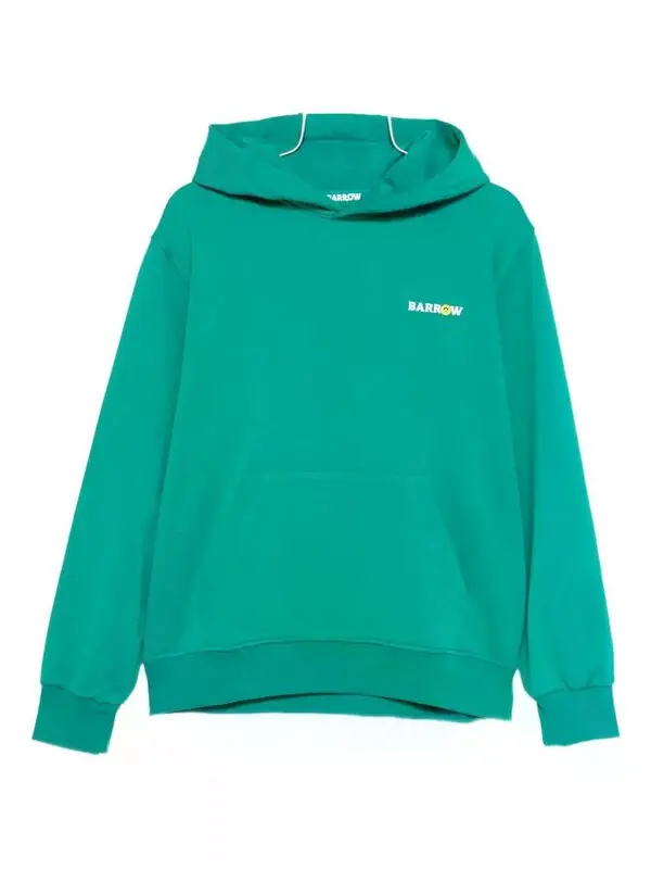 BARROW Logo Print Graphic Hoodie - Green