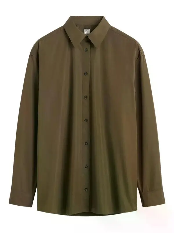 TOTEME Button-down Cotton Shirt - Green