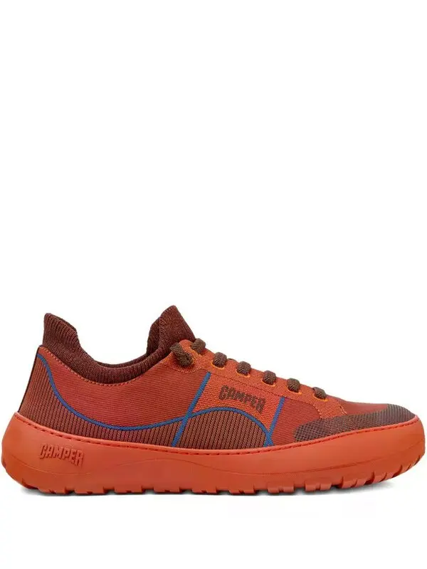 Camper Peu Serra Textured Lace-up Trainers - Orange
