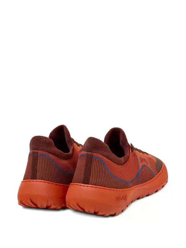 Camper Peu Serra Textured Lace-up Trainers - Orange