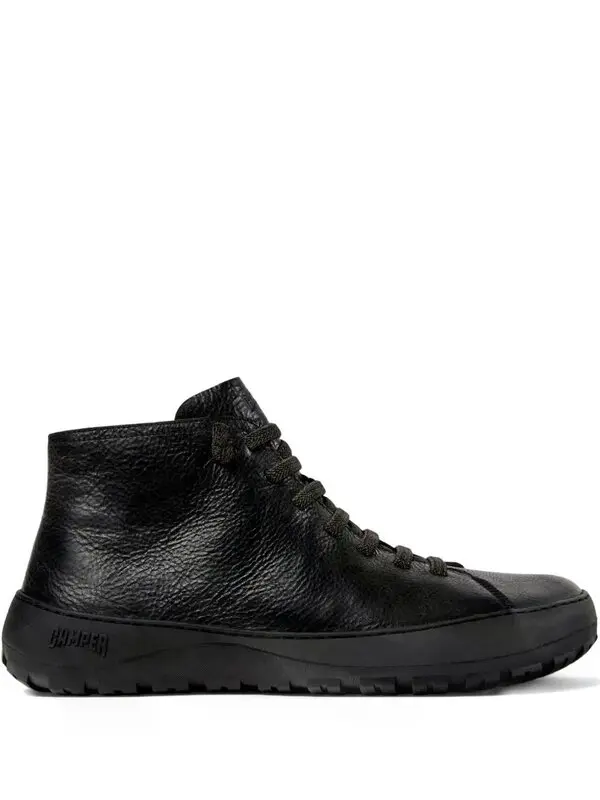 Camper Lace-up Leather Ankle Boots