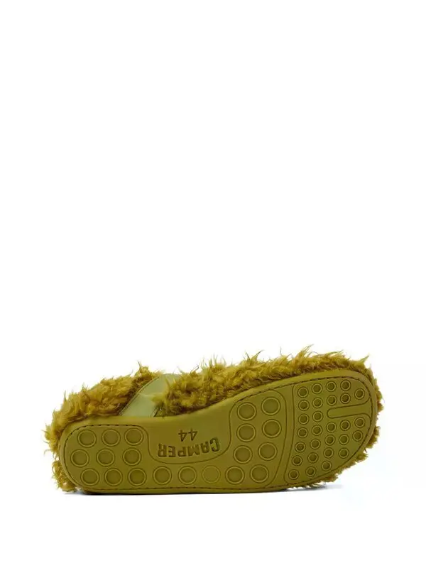 Camper Wabi Furry Buckle Flat Pumps