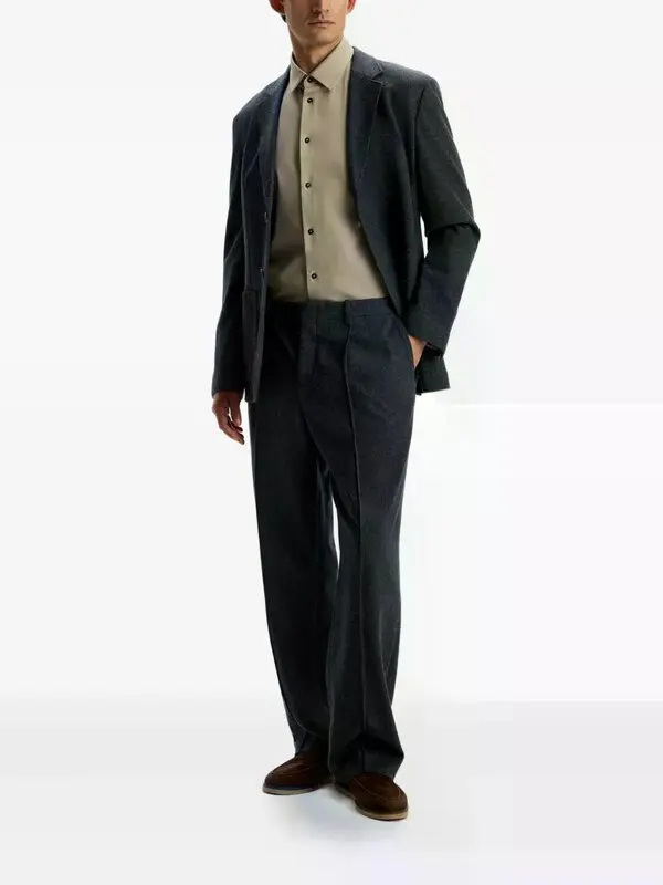 12 STOREEZ Cotton Button-down Shirt - Neutrals