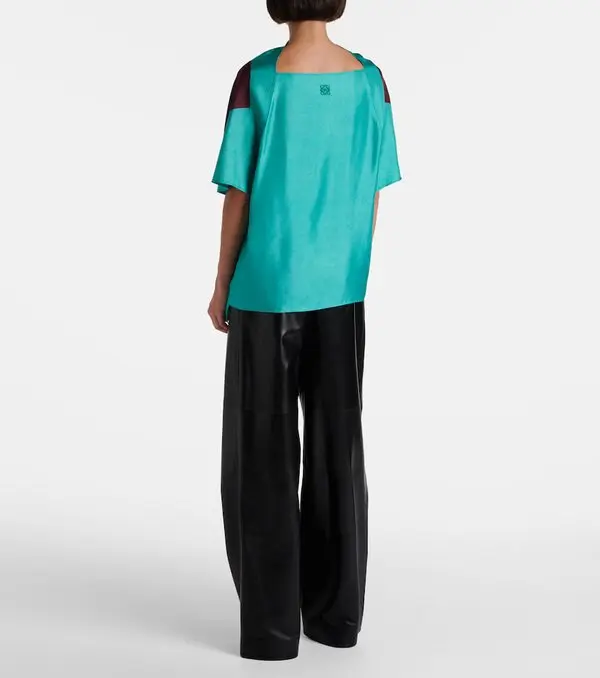 Loewe Printed Silk Satin Top