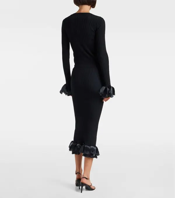 FFORME Riley Wool-blend Midi Skirt