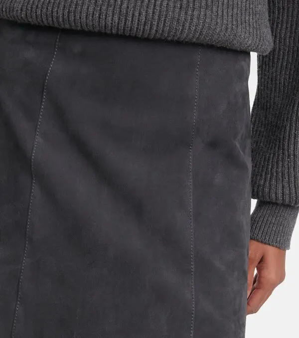 JOSEPH Suede Midi Skirt