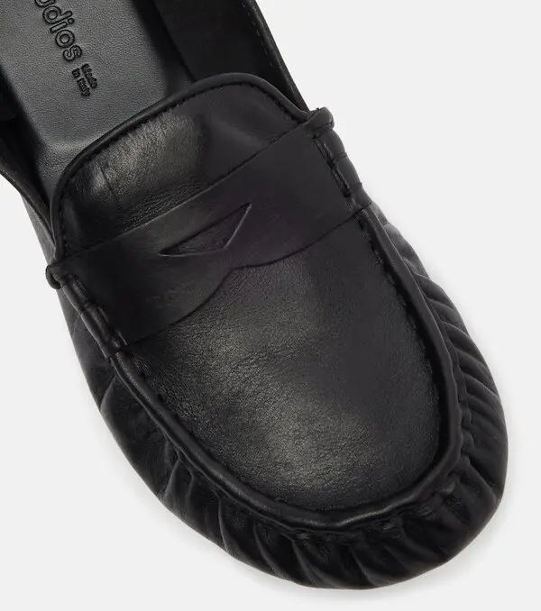 Acne Studios Leather Penny Loafers - Black