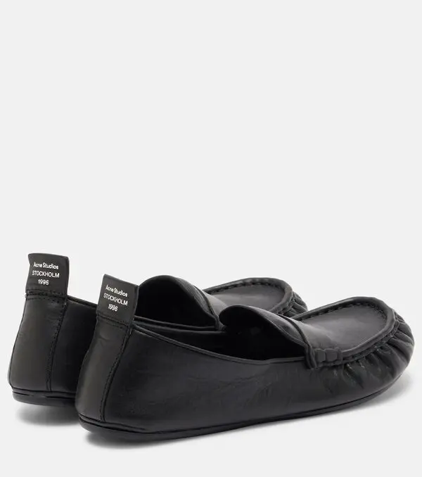 Acne Studios Leather Penny Loafers - Black