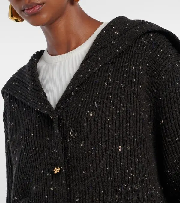 Bottega Veneta Ribbed-knit Wool-blend Cardigan - Brown