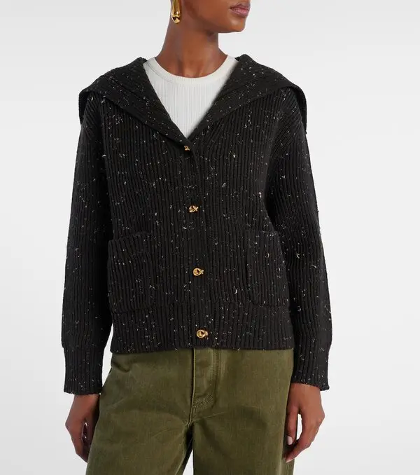 Bottega Veneta Ribbed-knit Wool-blend Cardigan - Brown