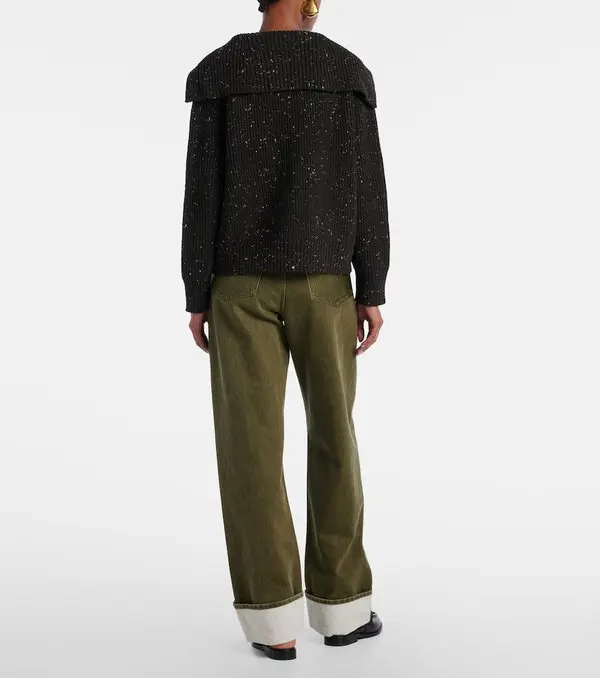 Bottega Veneta Ribbed-knit Wool-blend Cardigan - Brown