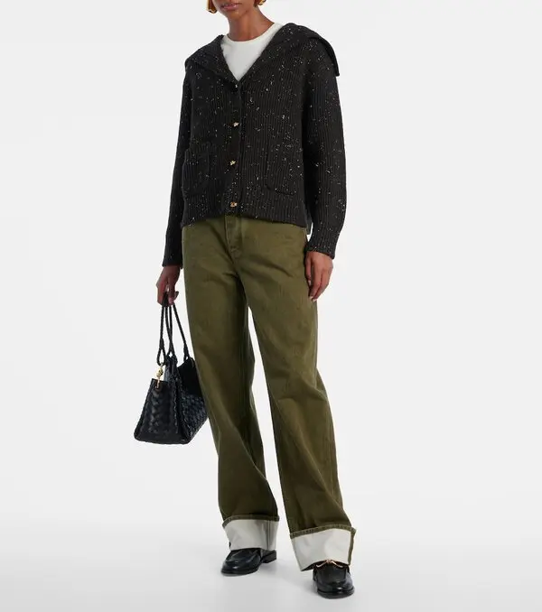 Bottega Veneta Ribbed-knit Wool-blend Cardigan - Brown