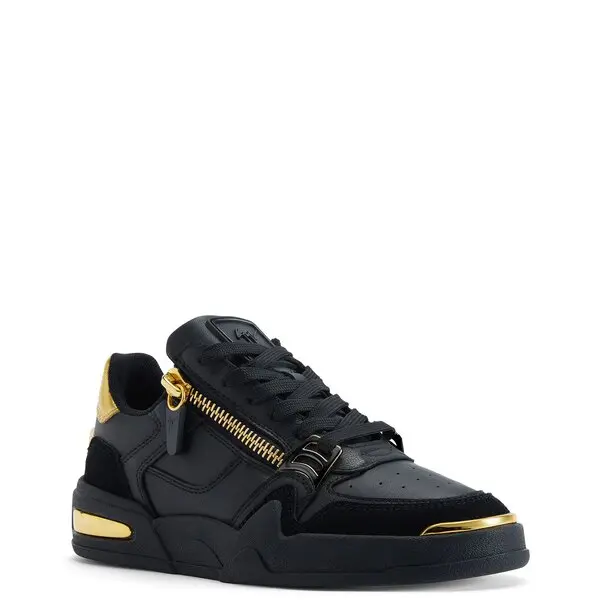 GIUSEPPE ZANOTTI Ghost" Low-top Leather And Suede Sneakers - Black