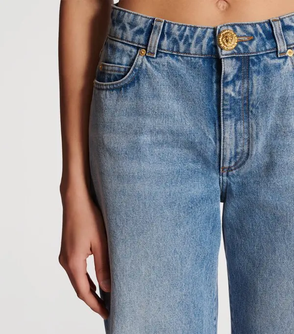 Balmain High-rise Straight-leg Jeans
