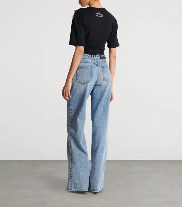 Balmain High-rise Straight-leg Jeans
