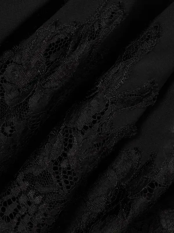 Dolce & Gabbana Chiffon Camisole With Scalloped Lace Trim