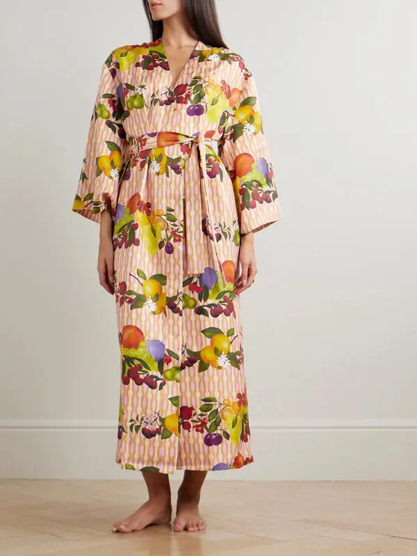 ERES Saveur Reversible Printed Silk-twill Robe