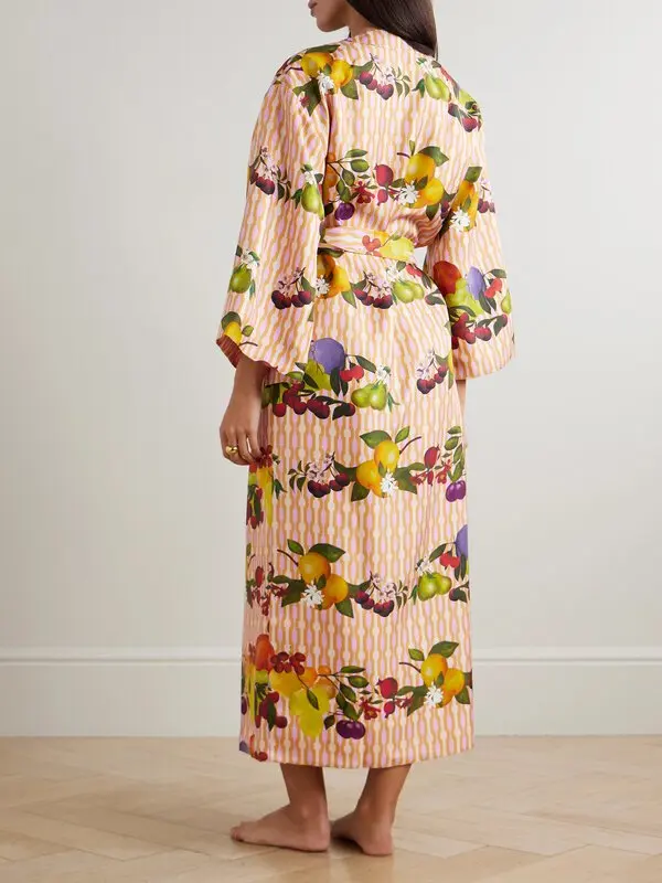 ERES Saveur Reversible Printed Silk-twill Robe